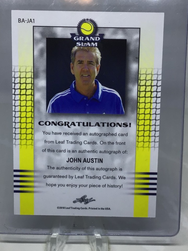 2018 Leaf Grand Slam Tennis Red Auto /2 John Austin | eBay