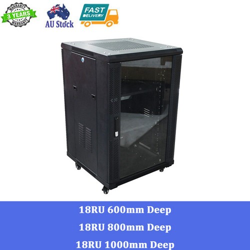 18RU 19-Inch 600-1000MM NETWORK SERVER COMMS DATA RACK CABINET FANS PDU ...