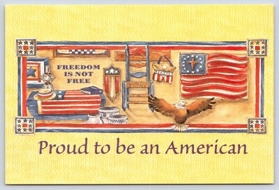 Proud to be An American Vintage Postcard Continental | eBay
