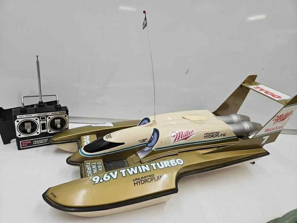 Vintage 90's Rare TYCO RC 9.6v TWIN TURBO HYDROPLANE Speed Boat | eBay
