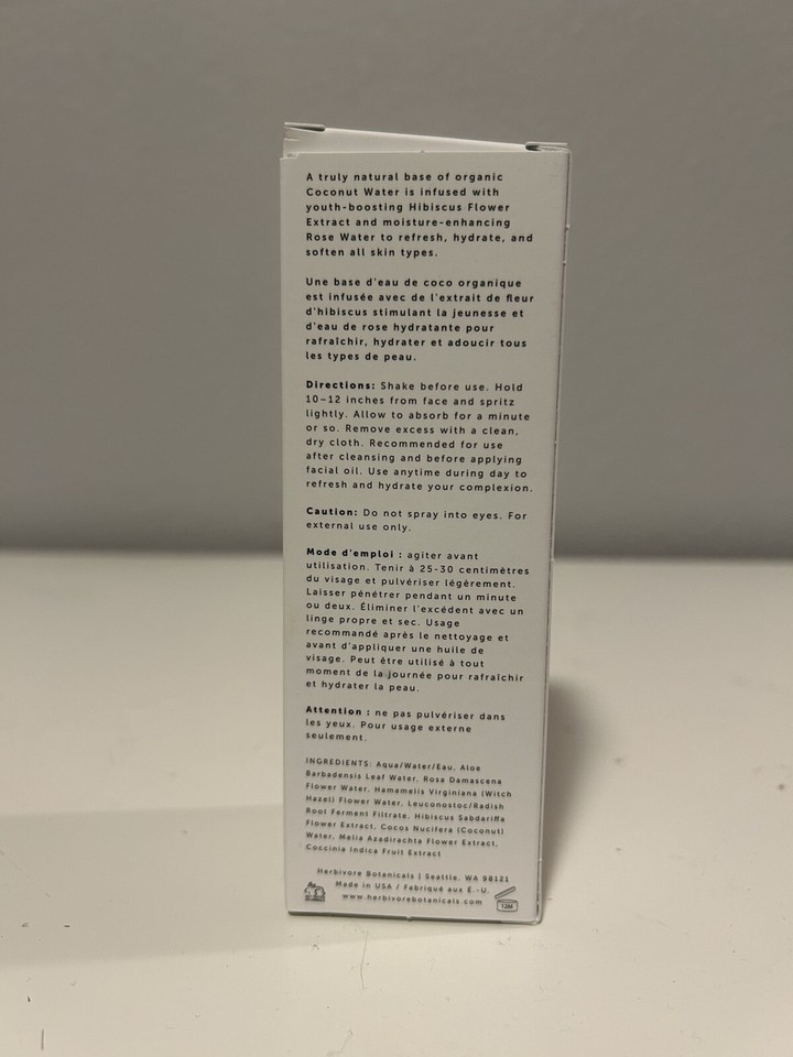 herbivore rose hibiscus face mist coconut water 4 oz New | eBay