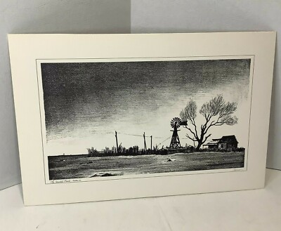 Peter Hurd Signed The Deserted Ranch Print Artwork Reproduction ...