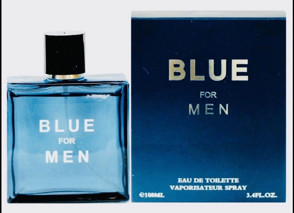PERFUME For Men BLUE 100ml 3.4fl.oz Long Lasting Fragrance Cologne WITH ...