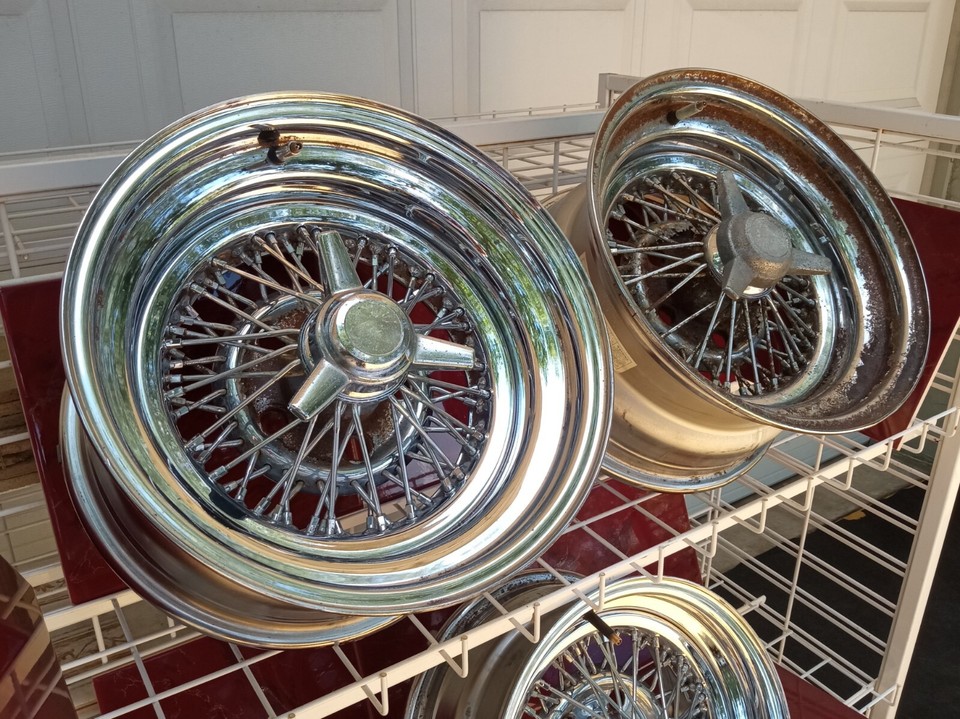 1988 Appliance True Spoke Wire (3) Wheels 15x8 JJTB Rear W/Front 14×7 ...