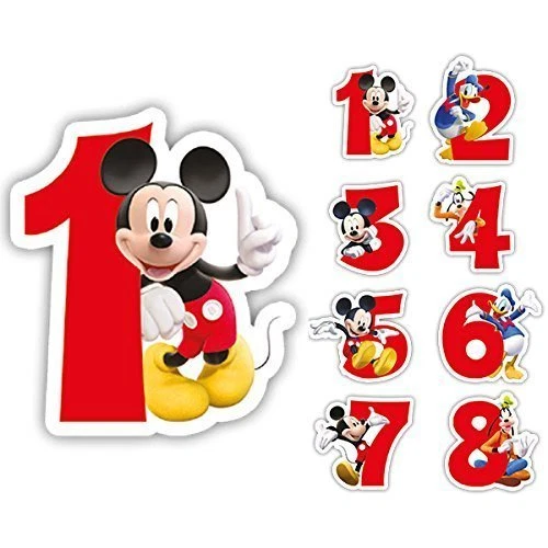 Red Mickey Mouse Number 1