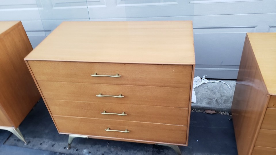 VTG Saarinen RWAY Deco Midcentury Modern OFFICE ensemble Desk Cabinet ...