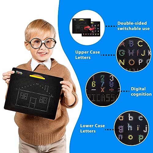 2PK 4-in-1 Magnetic Drawing Board 12x10 inch Large Magnet Tablet Pad ...