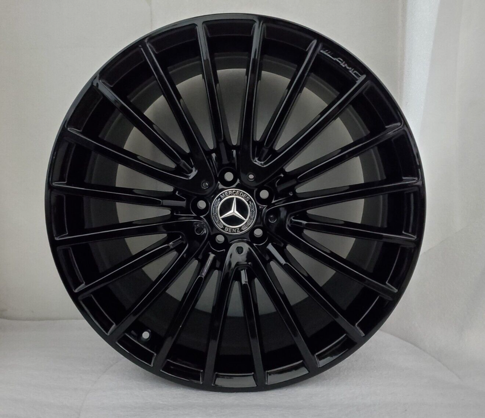 Original 21" Mercedes AMG S580 S560 S550 S63 OEM Wheels Gloss Black ...