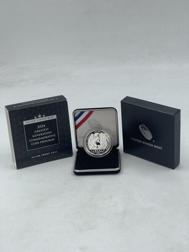 2024 Greatest Generation $1 Silver Proof Commemorative Coin With Box ...