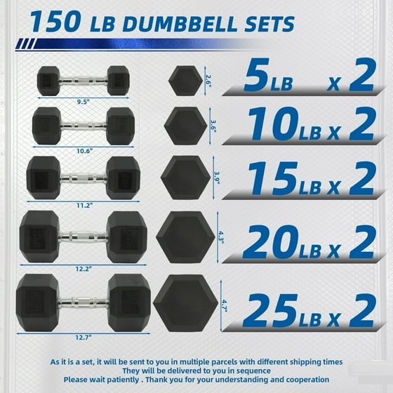BalanceFrom 150LB Coated Hex Dumbbell Weight Set and A-Frame Storage ...
