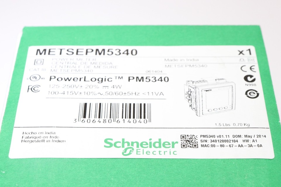 SCHNEIDER METSEPM5340 POWERLOGIC PM5340 POWER METER | eBay