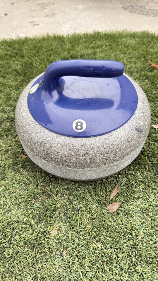Curling Stone, Curling Rock, With Blue Handle, Full Size, | eBay