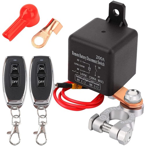 Car Remote Battery Disconnect Switch 12V 200A Battery Cut Off Switch ...