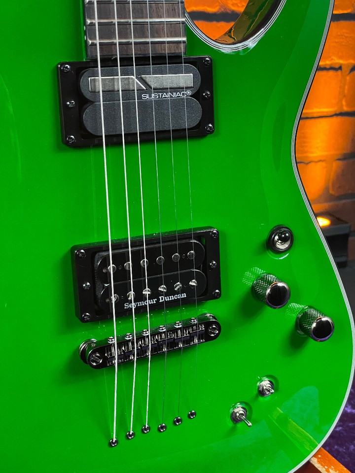 Schecter Kenny Hickey C-1 EX S, Steele Green Baritone Electric Guitar ...