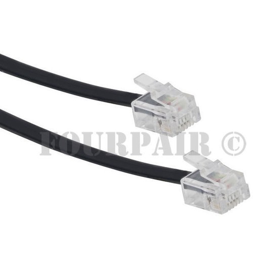 7ft Telephone Line Cord Cable 6P6C RJ12 RJ11 DSL Modem Fax Phone to ...