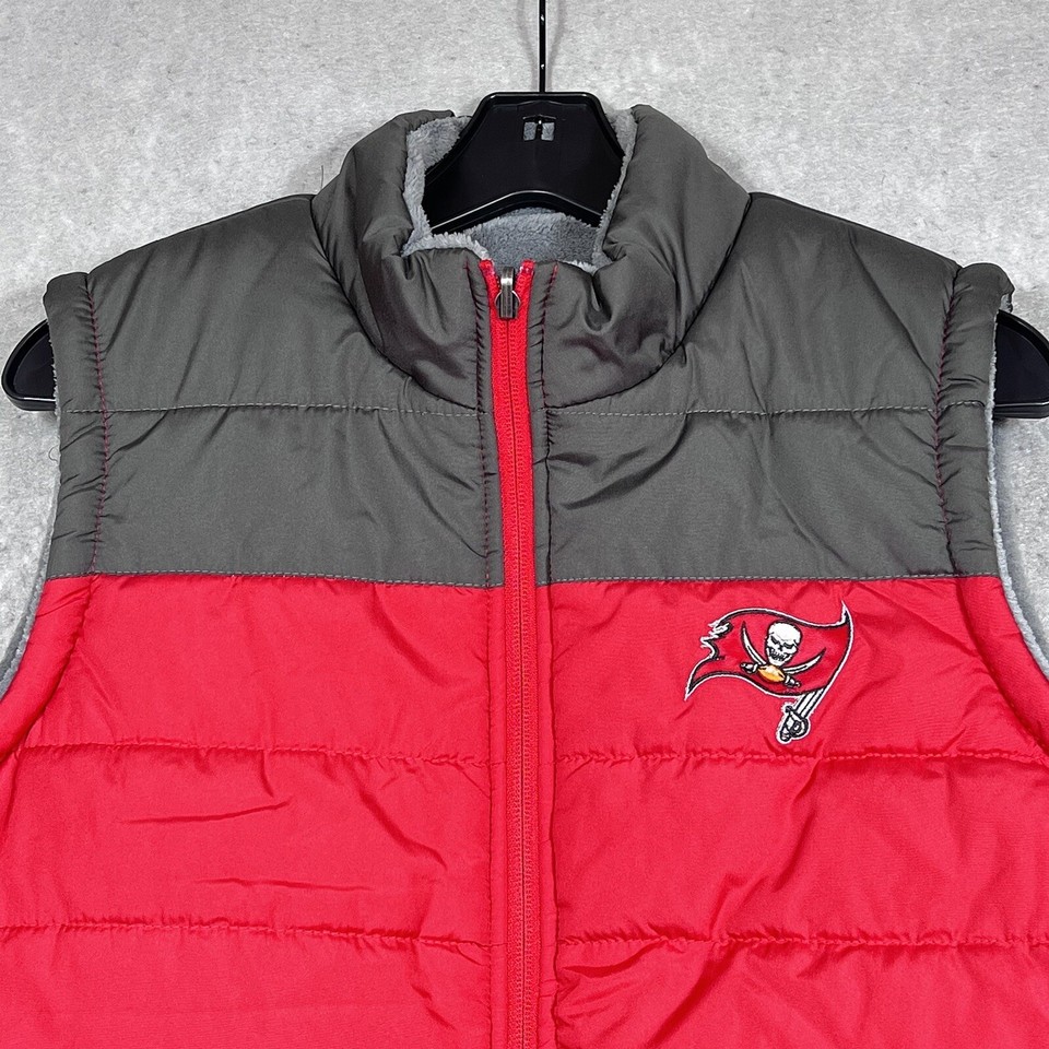 Tampa Bay Buccaneers Vest Womens XXL Red Gray NFL Reversible Full-Zip ...