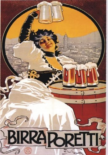 TARGA VINTAGE "BIRRA PORETTI VARESE" PUBBLICITA',ADVERTISING,POSTER ...
