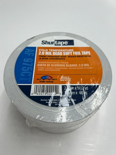 Shurtape Cold Temperature Aluminum Foil Tape 72mm x 46m, AF 975CT ...