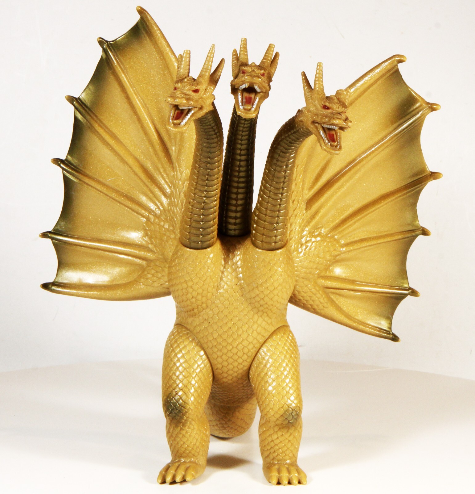 1984 BANDAI SHOWA GOLD KING GHIDORAH SOFUBI GODZILLA VINTAGE 9" FIGURE ...
