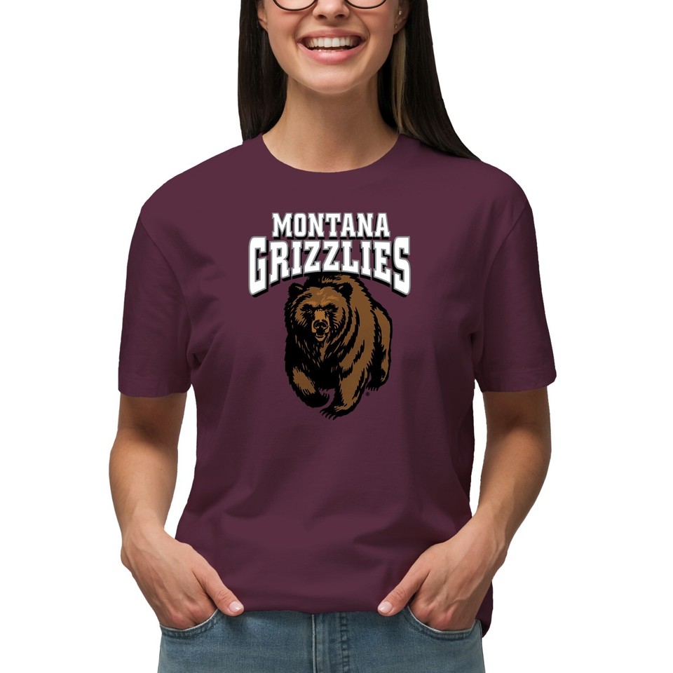 Montana Grizzlies Arch Logo T-Shirt - Maroon | eBay