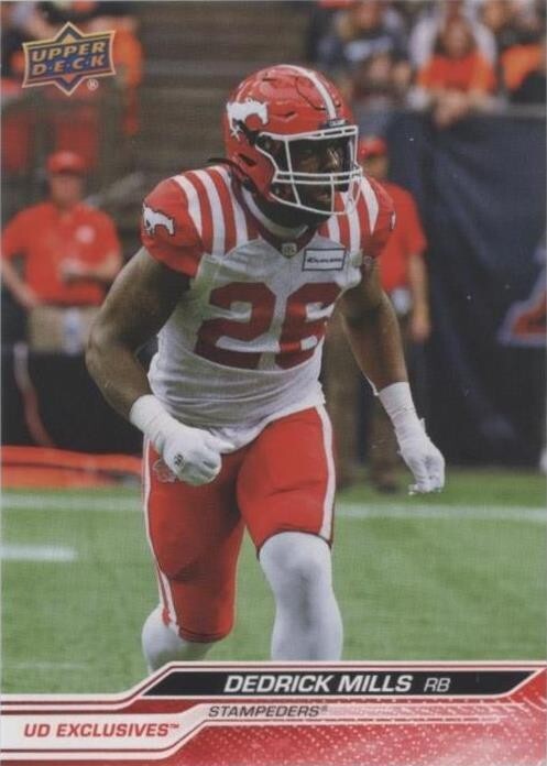 2024 Upper Deck Cfl - Dedrick Mills #76 Exclusives /100 (RC) for sale ...