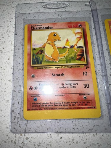 Pokemon Base 2 Charizard Charmander Lot misprint error oc mc alignment ...