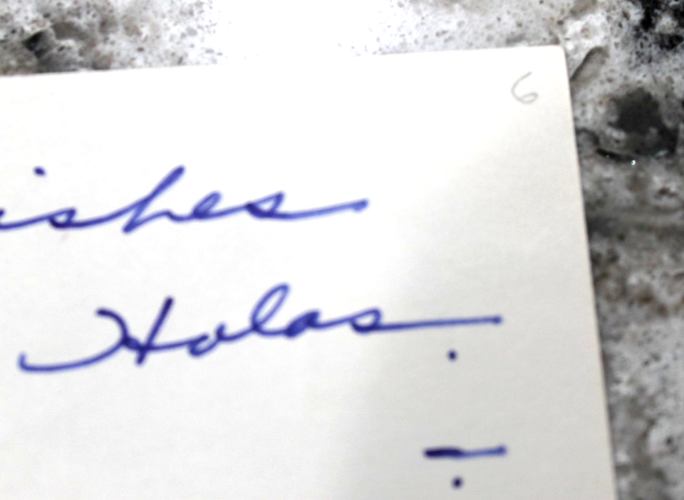 George Halas Owner Chicago Bears Original Signed Autograph 3x5 Index ...