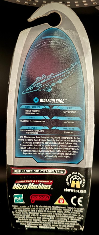 STAR WARS TITANIUM - Malevolence, 2009 NIB: FREE SHIPPING | eBay