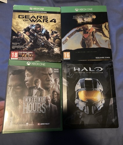XBOX ONE STEELBOOK GAME LOT HALO MASTER CHIEF COLLECTION, FINAL FANTASY ...