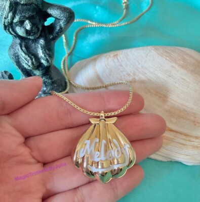 Disney The Little Mermaid Melody Ariel Shell Oyster Pendant Necklace ...