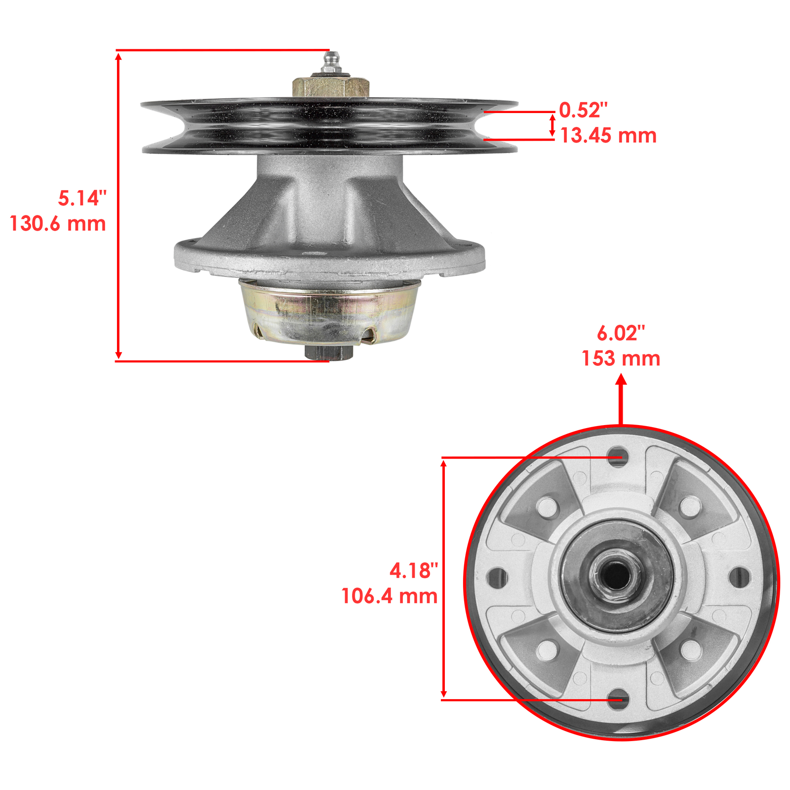 Am121342 Am121229 Spindle Assembly for John Deere GT235 GT245 (44 in ...