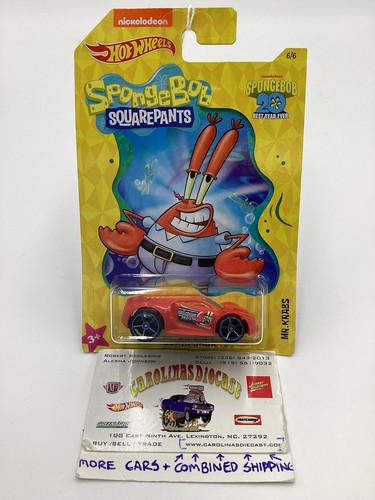 Hot Wheels Spongebob 20 Best Year Ever Set #6 Ultra Rage Red Mr Krabs ...