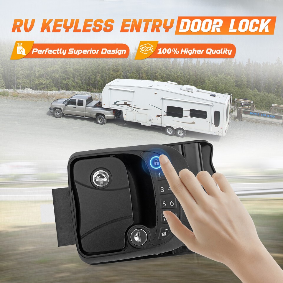 RV Keyless Entry Door Lock Camper Trailer Lock for RV Caravan Travel ...