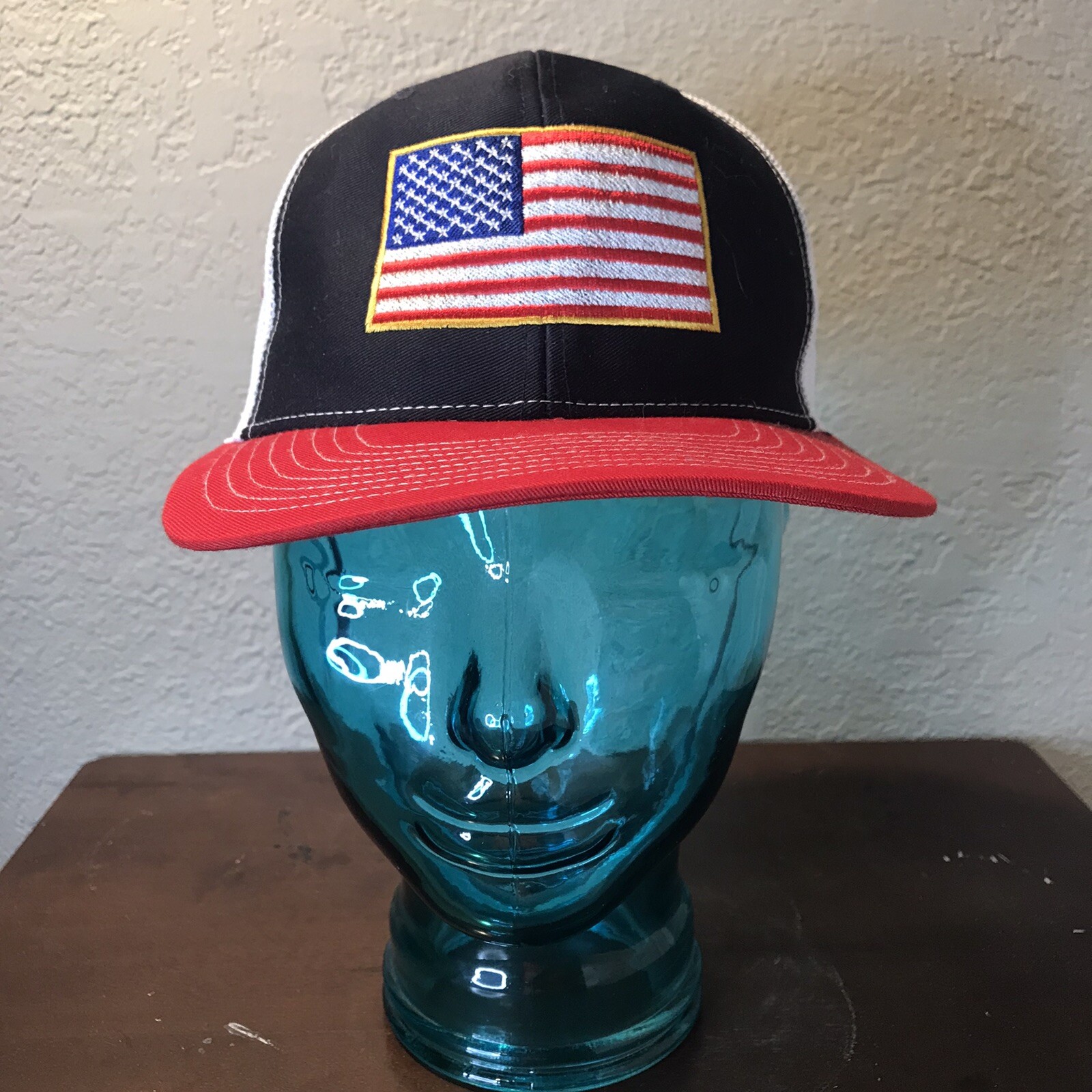Kenworth USA Flag Patch Mesh Trucker Hat - Gem