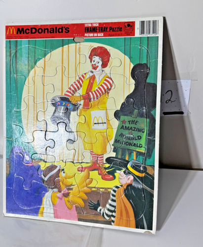 Vintage Ronald McDonald Magician Mcdonalds Frame Tray Puzzle Golden ...