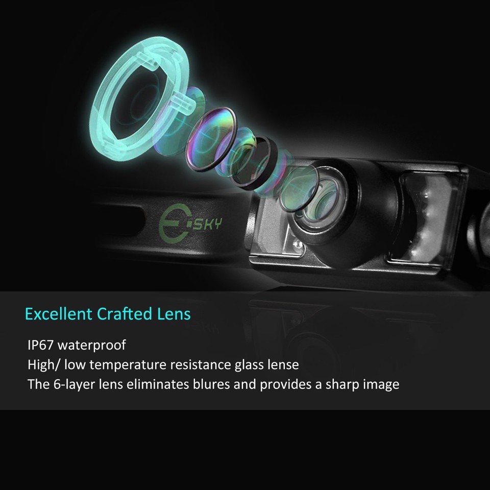 Vehicle Backup Camera, Esky Rear View Camera Waterproof High Definition ...