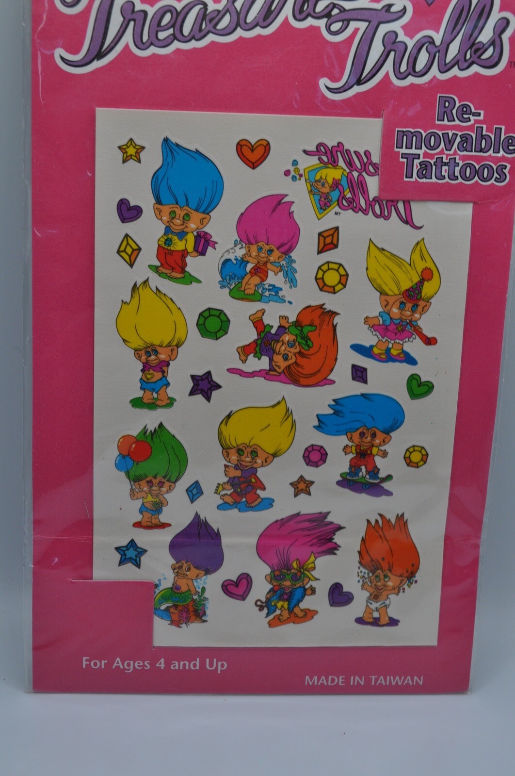 Vintage Treasure Trolls Removable Tattoos 1992 FREE SHIPPING | eBay