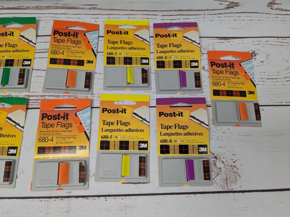 Post-It Notes Tape Flags 14 Packages 700 Flags Office Supply 3m Vtg ...
