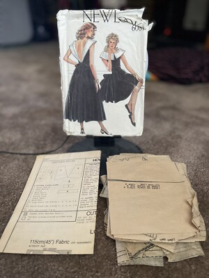Vintage 1989 New Look Pattern #6087 - Dress - CUT for Sizes 8-12 | eBay