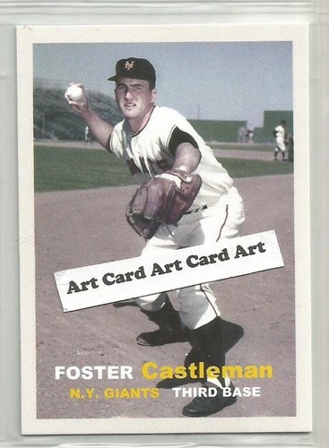 Foster Castleman New York Giants 2022 Baseball Art Card | eBay