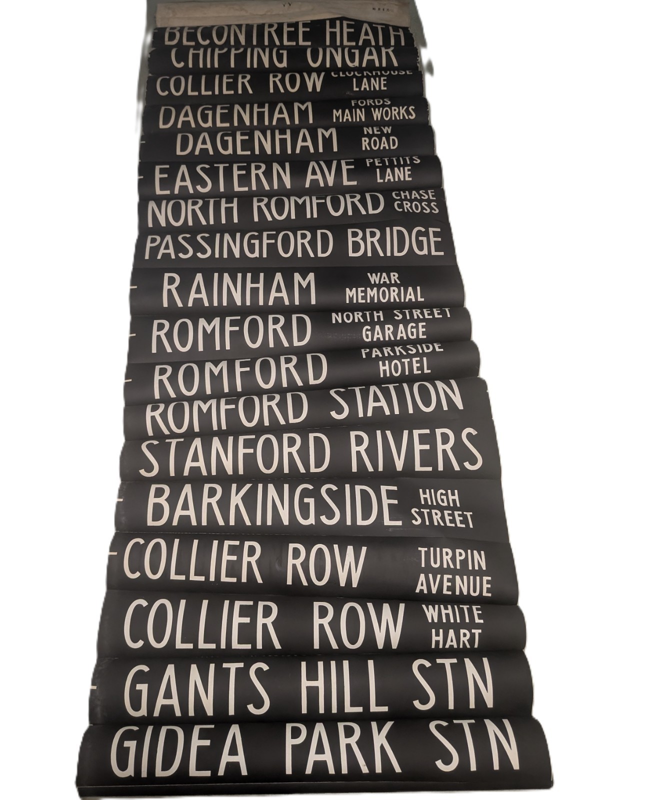 London Transport Bus Destination Blind DMS YY North Street Garage 1975 ...