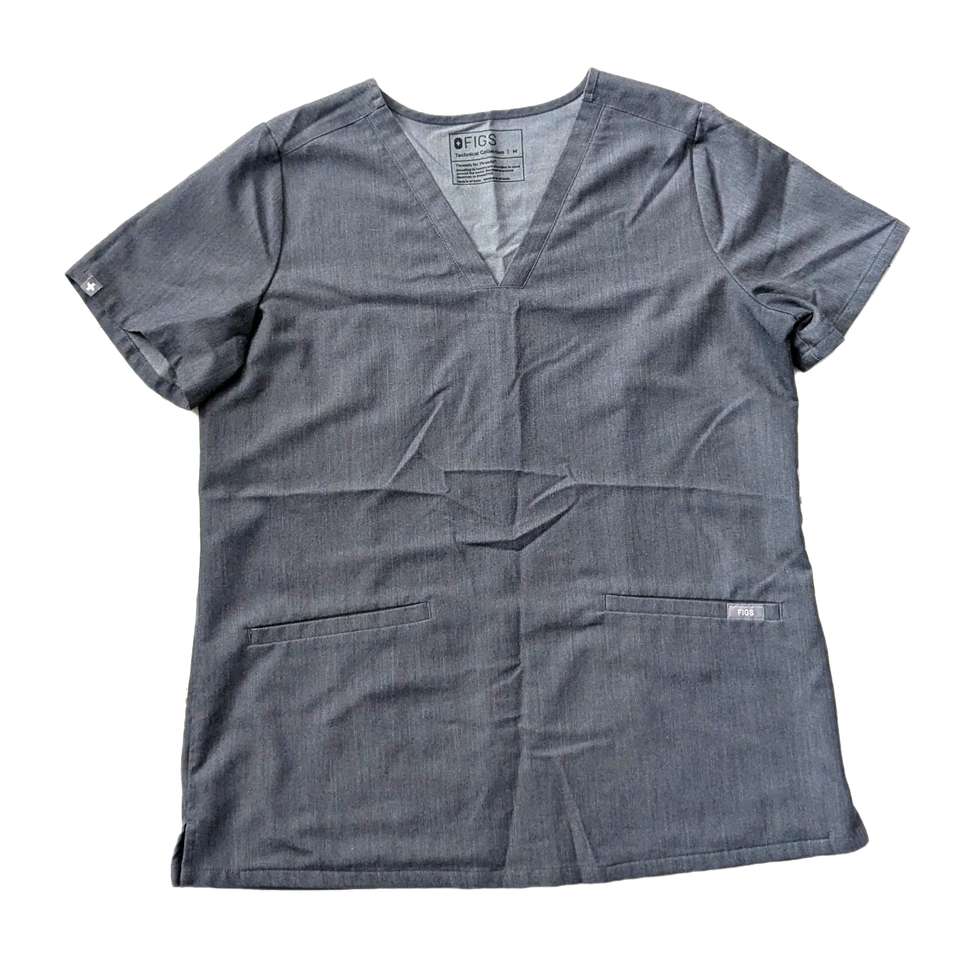 FIGS Casma Three-Pocket Scrub Top in Graphite Women's Size Small Lot Of ...