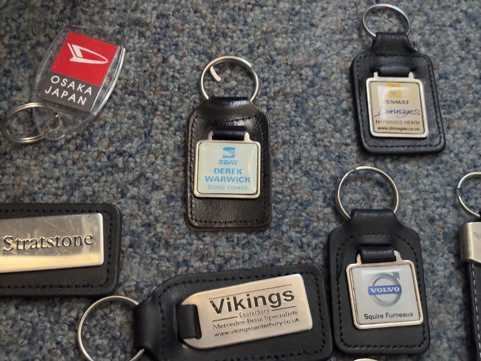 Car Keyrings Job Lot Bundle Auto Vehicle Mercedes MG Audi ford Keyring ...