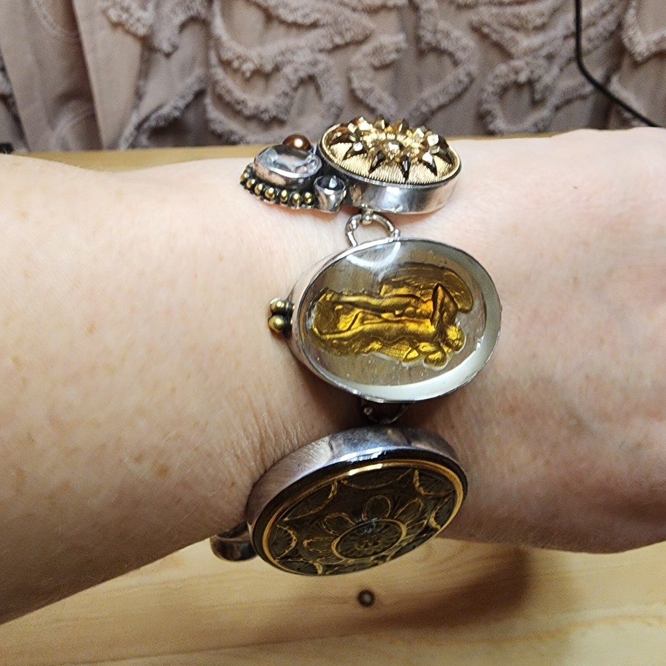 Mars & Valentine Sterling Silver Cupid & Psyche Intaglio Bracelet | eBay