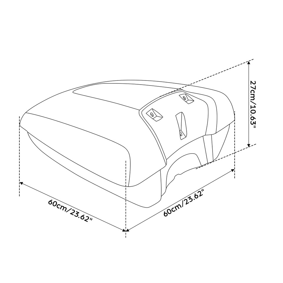 Low Profile Trunk Fit For Indian Chieftain 2014-2024 Challenger Dark ...