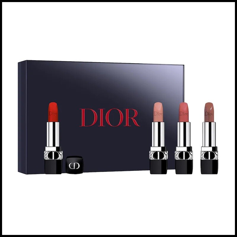 Christian Dior Rouge 4pc Mini Lipstick Gift Set Kit LTD Edition 999/772 ...