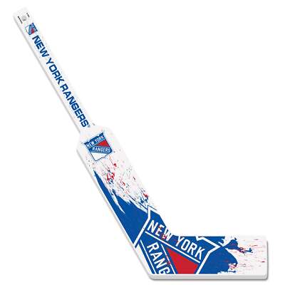 New York Rangers Mini Stick | Wood Splatter Goalie Stick | eBay