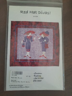 Custom Creations Quilt Pattern CC-126 Red Hat Divas! 31 1/2" X 34 1/2 ...
