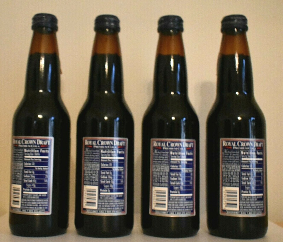 Royal Crown Draft Cola 4-Pack Rare Amber Glass Bottles in Carton Rare ...