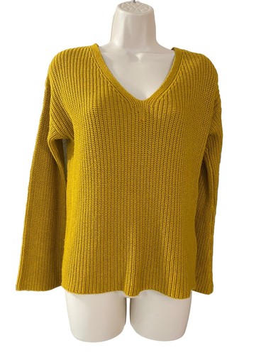 Poof Apparel Women's Criss Cross V-Back Bell Sleeves Sweater Top Size ...